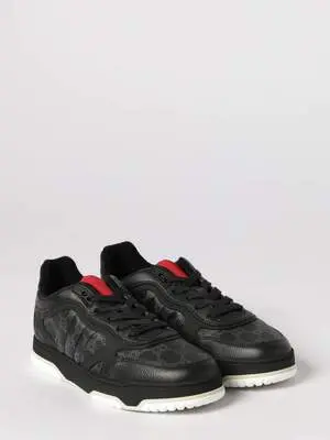Gucci Re-web Leather Sneakers - Black