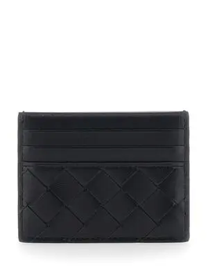 Bottega Veneta Black Leather Card Holder - Multicolor