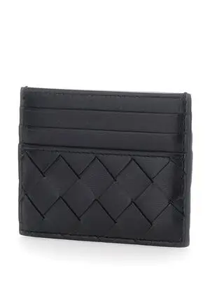Bottega Veneta Black Leather Card Holder