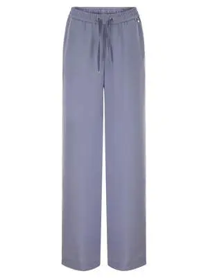 Herno Flowing Wide-leg Trousers With Drawstring - Blue