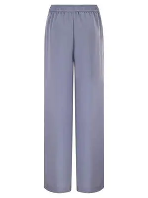 Herno Flowing Wide-leg Trousers With Drawstring - Blue
