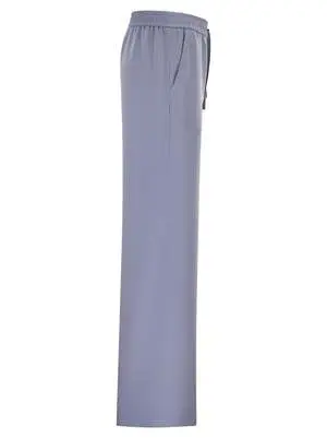 Herno Flowing Wide-leg Trousers With Drawstring - Blue
