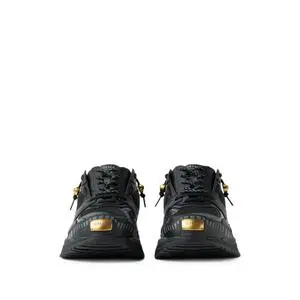 Versace Calf Leather Trainers - Black