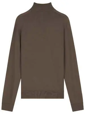 Giorgio Armani Slim-fit Sweater In Plain Knit Virgin Wool