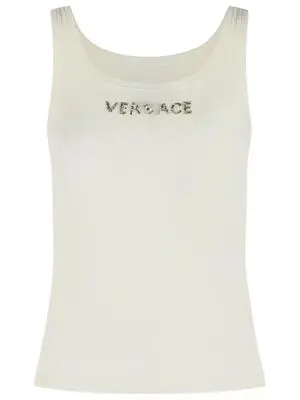 Versace Virgin Wool Tank Top - Cream