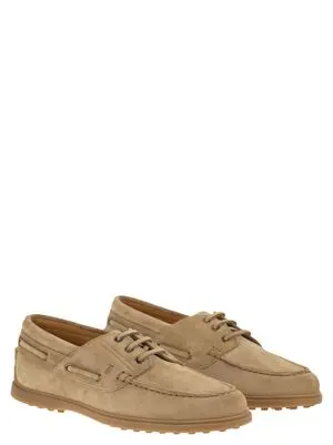 TOD'S Suede Boat Shoe