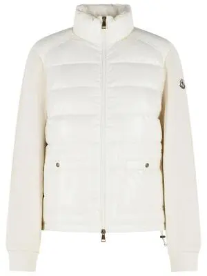 Moncler Open Zip Sweater - White