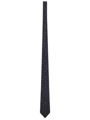 Saint Laurent Tie In Silk Jacquard - Blue