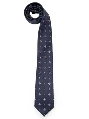 Saint Laurent Silk Jacquard Neck Tie - Blue