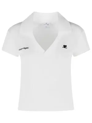 Courreges Collared Performance Tops For Women