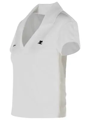 COURREGES Polyester Polo Shirt - White