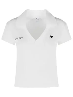 Courreges Collared Performance Tops For Women