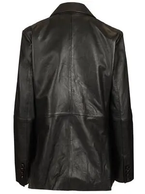 BLAZÉ MILANO Vegas Baby Double-breasted Leather Blazer