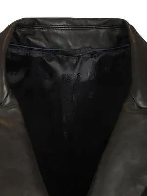 BLAZÉ MILANO Vegas Baby Double-breasted Leather Blazer