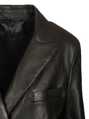 BLAZÉ MILANO Vegas Baby Double-breasted Leather Blazer