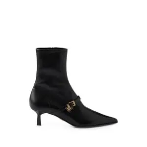 Prada Leather Kitten Heel Boots