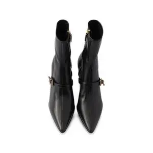 Prada Leather Kitten Heel Boots