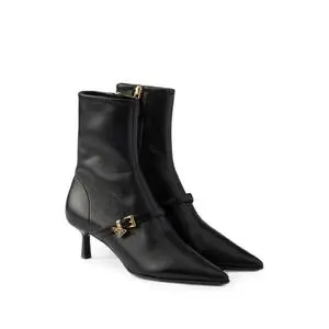 Prada Leather Kitten Heel Boots
