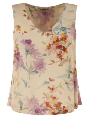 Herno Floral Print Top - Cream