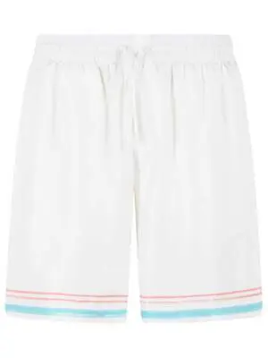 Casablanca Dance Joy' Silk Twill Shorts - White