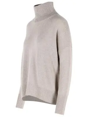 LISA YANG 100% Fine Cashmere Turtleneck Sweater - Cream