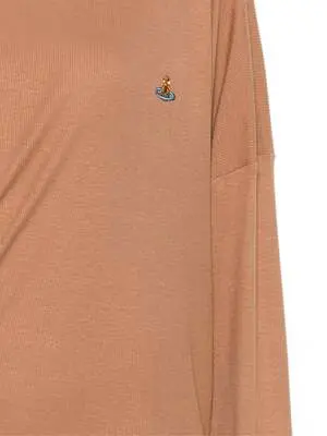 VIVIENNE WESTWOOD Ribbed Long Sleeve Top - Brown
