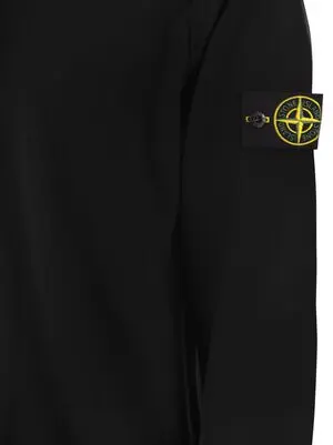 Stone Island Crew Neck Jumper With Small Lapel