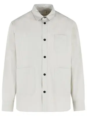 Sacai Typewriter' Light Beige Cotton Shirt - Cream