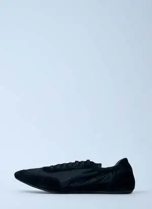Prada Collapse Re-nylon And Suede Sneakers - Black