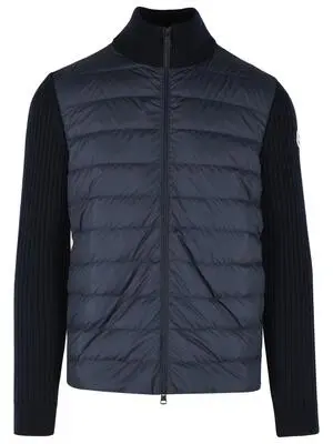 Moncler Padded Virgin Wool Zip Cardigan