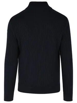 Moncler Padded Virgin Wool Zip Cardigan