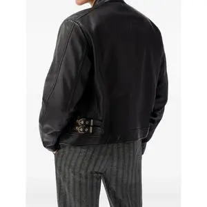 Versace Nappa Leather Biker Jacket