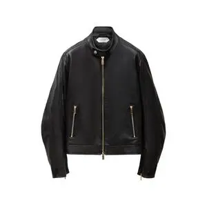 Versace Nappa Leather Biker Jacket