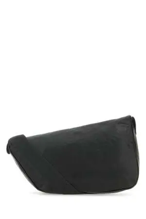 Burberry Slate Leather Large Shield Crossbody Bag