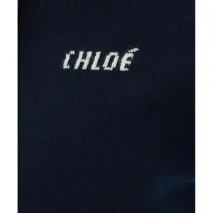 Chloé Logo Slim Cardigan - Blue