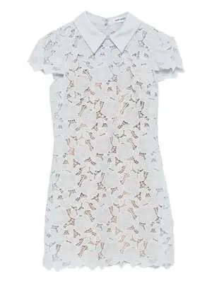 SELF-PORTRAIT Floral Lace Dress - Blue