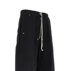 Rick Owens Wool Canvas Wide Bela Pants - Black
