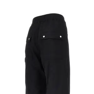 Rick Owens Wool Canvas Wide Bela Pants - Black