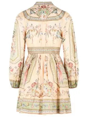 Zimmermann Roselight Linen Mini Dress