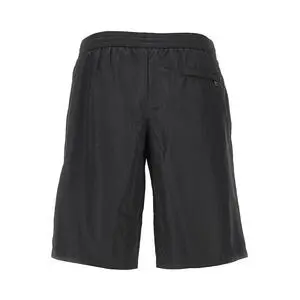 Dolce & Gabbana Swimshorts With Logo Plate - Black