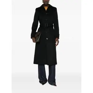 Saint Laurent Wool Single Breasted Coat