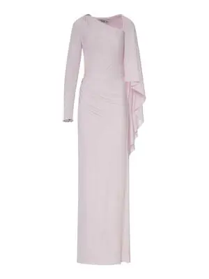 SELF-PORTRAIT Long Asymmetrical Dress - Multicolor
