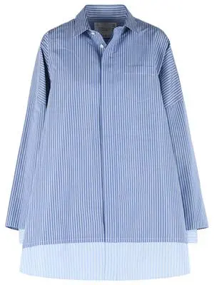 Sacai Light Cotton Blend Shirt - Blue