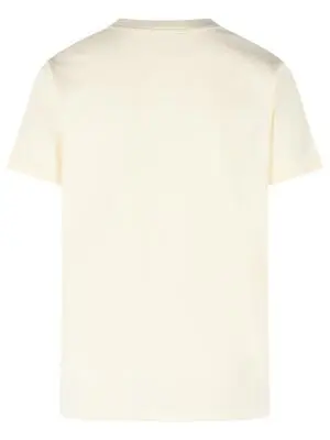Moncler Ivory Cotton T-shirt - Cream