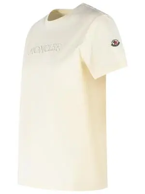 Moncler Cotton T-shirt - Cream