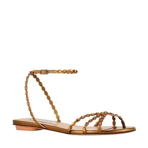 AQUAZZURA Love Struck Flat Sandals - Gold