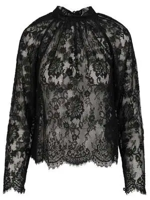 SELF-PORTRAIT Lace Blouse - Black