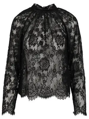 SELF-PORTRAIT Lace Blouse - Black