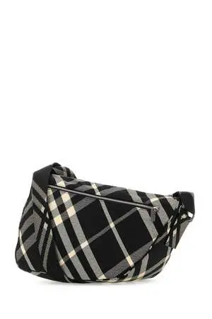 Burberry Embroidered Fabric Shield Crossbody Bag