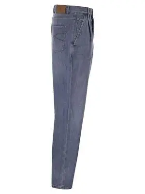 Brunello Cucinelli Cotton Denim Baggy Jeans - Multicolor